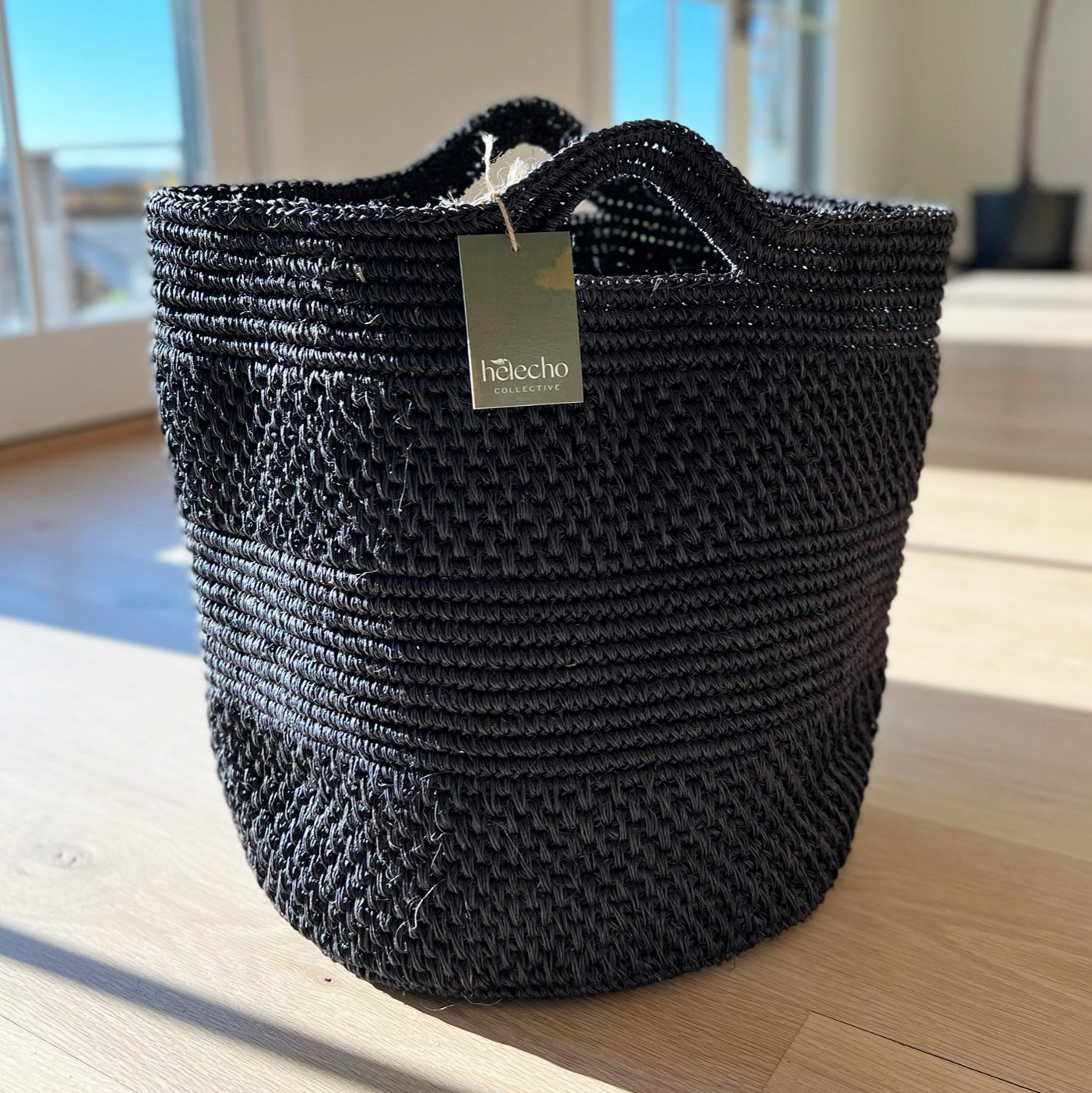 Fique Hamper / Beach Bag Black – Helecho Collective